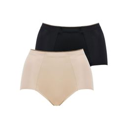 Conturelle Damen Miederslip "2er Pack Miederslip Soft Touch", Gr. 38, bunt, Obermaterial: 61% Polyamid PA. 39% Elasthan EL., Unterhosen