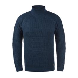 Blend Herren Rollkragenpullover "BHCarrizo"marineblaus, Gr. L, meliert, Grobstrick, 100% Polyacryl, Pullover, Grobstrick Pullover mit Rollkragen