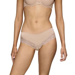 Triumph Damen Slip "Lovely Micro Hipster", Gr. Mbeige, Microfaser, Obermaterial: 80% Polyamid, 20% Elasthan, Unterhosen, mit Spitzenbesatz