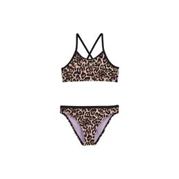 WE Fashion Bikini M&auml;dchen Gr&ouml;&szlig;e 98/104 braun / schwarz