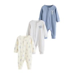 next Schlafanzug Jungen Gr&ouml;&szlig;e 56 hellbeige / taubenblau / hellgrau