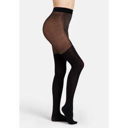 Camano Damen Feinstrumpfhose "overknee 1er Pack", Gr. L, schwarz, 91% Polyamid, 9% Elasthan, Strumpfhosen