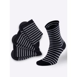 w&auml;schepur W&Auml;SCHEPUR Damen Socken, Gr. 1, schwarz, 59% Baumwolle, 22% Polyester, 18% Polyamid, 1% Elasthan, 81% Baumwolle, 1% Elasthan, 18% Polyamid, Socken