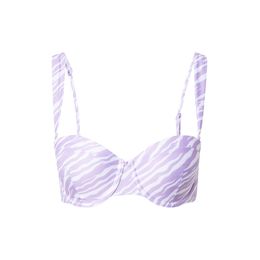 Hunkem&ouml;ller Hunkem&ouml;ller Bikinitops 'Zebra' Damen Gr&ouml;&szlig;e 90 lila / wei&szlig;