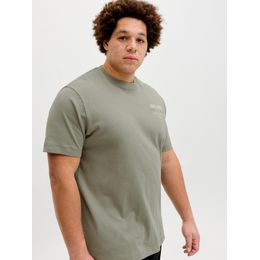 Jack & Jones PlusSize Herren T-Shirt "JJEURBAN EDGE STUDIO TEE SS SN PLS", gr&uuml;n, Gr. 5XL, JACK & JONES PLUSSIZE, bedruckt, Jersey, Obermaterial: 100% Baumwolle, Shirts,