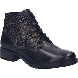 Josef Seibel Damen Stiefelette "Kate 16, schwarz-multi", Gr. 42, schwarz, Obermaterial: 100% Rindsleder Leather cow., Schuhe