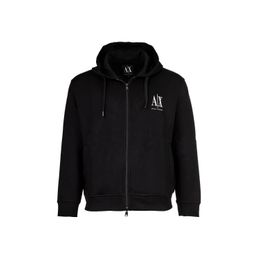 Armani Exchange Herren Sweatshirt "Sweatjacke 1er Pack", schwarz, Gr. S, Obermaterial: 79% Baumwolle CO. 17% Polyester PES. 4% Elasthan EL.,