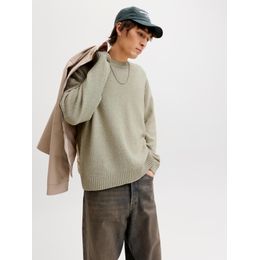 Jack & Jones JACK & JONES Herren Rundhalspullover "JORNORREBRO CATSKILLS KNIT CREW NECK SN", beige, Gr. XS, unifarben, Strick, Obermaterial: 59% Polyester, 41%