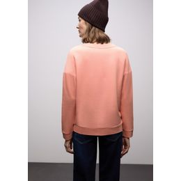 Street One Damen Sweatshirtlight apricot, Gr. 42, bedruckt, Sweatware, Obermaterial: 48% Baumwolle, 47% Modal, 5% Elasthan, Sweatshirts, mit Wording
