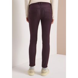 Cecil Damen 5-Pocket-Hose "Style Toronto"eggplant rot, Gr. 28, unifarben, Web, Obermaterial: 76% Viskose, 21% Nylon, 3% Elasthan. Futter: 65%