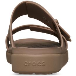 Crocs Damen Pantolette "Brooklyn Buckle Low", Gr. 38hellbraun, latte, Croslite , unifarben, Schuhe, Sommerschuh, Strandschuh, Hausschuh mit