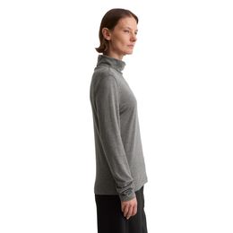 Marc O'Polo MARC O'POLO Damen Langarmshirt "aus TENCEL Lyocell"rocky grau melange, Basic, Gr. S, unifarben, Obermaterial: 100% Lyocell, Shirts