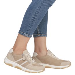 Remonte Damen Keilsneaker, Gr. 37, beige, Lederimitat, Textil, Schuhe, Freizeitschuh, Halbschuh, Schn&uuml;rschuh in veganer Verarbeitung