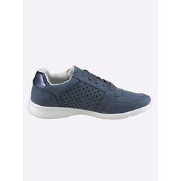 Casual Looks Damen Sneaker, Gr. 40jeansblau, Lederimitat, Schuhe