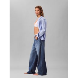 Damen Weite Jeansclasson blau, Gr. 26, Calvin Klein Jeans, Denim/Jeans, Obermaterial: 100% Baumwolle, Jeans, Wide-leg-Passform