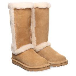 Bearpaw Damen Winterstiefel "Kendall", Gr. 37hellbraun, Veloursleder, Schuhe, Stiefel, Snowboots mit Lammfell