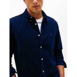Tommy Hilfiger Herren Langarmhemd "SOLID CORDUROY SHIRT"imperial navy, Gr. S, unifarben, Web, Obermaterial: 100% Baumwolle, Hemden, Regular Fit Cord