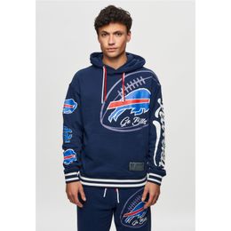 Recovered Herren Kapuzensweatshirt "NFL Bills Go Bills", blau, Gr. XL, bedruckt, 100% Baumwolle, Sweatshirts, f&uuml;r Buffalo Bills-Fans