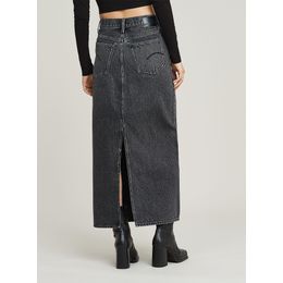 G-Star Raw G-STAR Damen Jeanskleid "Viktoria Snaps Long Rock", grau, Gr. 28, Obermaterial: 63% Baumwolle, 37% Baumwolle, Kleider