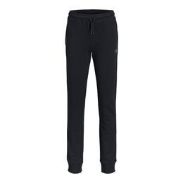 Jack & Jones Kinder Sweathose "JPSTGORDON COLLEGE SWEAT PANTS JNR"schwarz, Gr. 140, JACK & JONES JUNIOR, unifarben, angeraute Sweatware, Obermaterial: 80%
