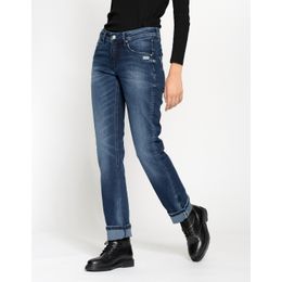 Gang Damen Straight-Jeans "Gang Jeans Straight Fit 94AMELIE STRAIGHT"denim blau, Gr. 26, 90% Baumwolle, 2% Elasthan, 8% Polyester, Jeans