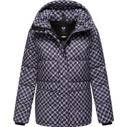Ragwear Damen Steppjacke "Wikesh Print", lila, Gr. M, Obermaterial: 100% Polyester; Innenfutter: 100% Polyester; Wattierung: 100% Polyester, Jacken,