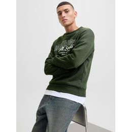 Jack & Jones JACK & JONES Herren Sweatshirt "JJMAKOTO SWEAT CREW NECK"duffel bag print:big print, Gr. XS, bedruckt, angeraute Sweatware, Obermaterial: 80%