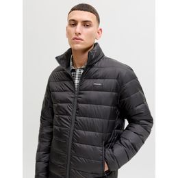 Jack & Jones JACK & JONES Herren Steppjacke "JJLOUIS LIGHT PUFFER COLLAR"schwarz, Gr. XL, unifarben, Web, Obermaterial: 100% Polyester, Jacken