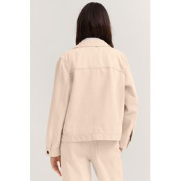 Bugatti Damen Jeansjacke "Loose Fit", beige, Gr. 34, unifarben, 100% Baumwolle, Jacken, aus Baumwolle mit Hemdkragen