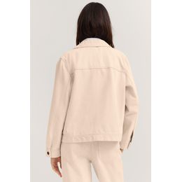 Bugatti Damen Jeansjacke "Loose Fit", beige, Gr. 36, unifarben, 100% Baumwolle, Jacken, aus Baumwolle mit Hemdkragen