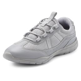Lascana Damen Sneaker "Freizeitschuh, Halbschuh", Gr. 44, grau, Obermaterial: 50% Lederimitat, 50% Textilmaterial. Decksohle: 100% Textilmaterial.