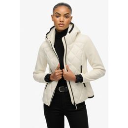 Superdry Damen Steppjacke "HOODED HERITAGE STORM JACKET"sanftes wei&szlig;, Gr. L, unifarben, Steppware, Obermaterial: 100% Polyester, Jacken