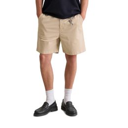 Marc O'Polo Herren Shorts "aus elastischem Bio-Baumwoll-Twill", beige, Gr. S, MARC O'POLO DENIM, unifarben, Obermaterial: 98% Baumwolle, 2% Elasthan, Hosen