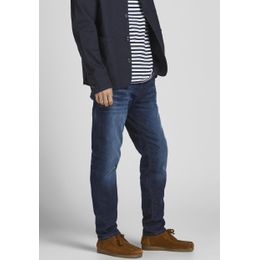 Jack & Jones JACK & JONES Herren Regular-fit-Jeans "JJICLARK mit Used-Look und Stretch f&uuml;r den Alltag", blau, Gr. 32, Denim/Jeans, Obermaterial: 97% Baumwolle, 3%