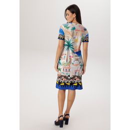 Damen Jerseykleid, bunt, Gr. 36, Aniston SELECTED, bedruckt, gemustert, mehrfarbig, Jersey, Obermaterial: 95% Polyester, 5% Elasthan, Kleider, mit