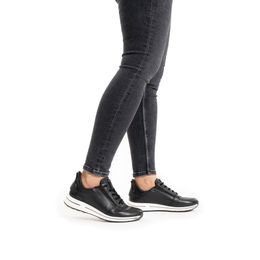 Ara Damen Slip-On Sneaker "OSAKA", Gr. 4, schwarz-wei&szlig;, Glattleder, unifarben, Schuhe, Keilsneaker, Slipper mit Easy2Go-Einschlupf, H-Weite
