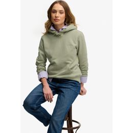 Superdry Damen Kapuzensweatshirt "Essential Logo Emb Hood Hb"dusty sage, Gr. S, unifarben, Sweatware, Obermaterial: 100% Baumwolle, Sweatshirts