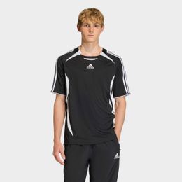 T-Shirt adidas originals "TEAMGEIST TEE", Herren, Gr. L, schwarz, Obermaterial: 100% Polyester, normal, Rundhals, Shirts T-Shirt, sportlicher Look, Kurzarm, mit Rundhalsausschnitt
