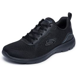 Skechers Damen Sneaker "SUMMITS", Gr. 39, schwarz, Textil, unifarben, Schuhe, Schn&uuml;rschuh, Freizeitschuh, Halbschuh mit Memory Foam