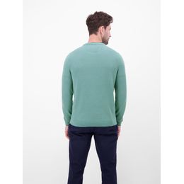 Lerros Herren Strickpullover, gr&uuml;n, Gr. XL, unifarben, Strick, Obermaterial: 100% Baumwolle, Pullover, mit Rippb&uuml;ndchen