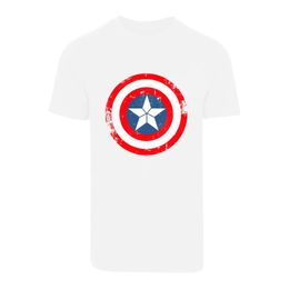 F4NT4STIC Damen T-Shirt "Marvel Captain America Civil War Schild", wei&szlig;, Gr. XS, Obermaterial: 100% Baumwolle, Shirts, Print
