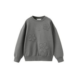 Mango Kids Sweatshirt 'BLOSSOM' M&auml;dchen Gr&ouml;&szlig;e 164 anthrazit