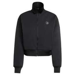 adidas by Stella McCartney Sportsweatjacke 'Knitted Track' Damen Gr&ouml;&szlig;e XXXL/4XL schwarz / wei&szlig;