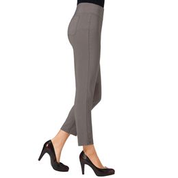 Lady Damen 7/8-Hose, grau, Gr. 40, unifarben, 83% Polyester, 13% Viskose, 4% Elasthan, Hosen