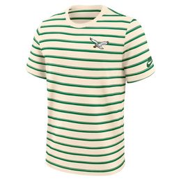 Nike Damen T-Shirt "Nike T-Shirt Philadelphia Eagles Nike Rewind Club Striped Tee"wei&szlig;, Gr. S, 100% Baumwolle, Shirts