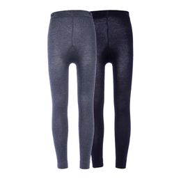 Ewers Leggings M&auml;dchen Gr&ouml;&szlig;e 152/164 taubenblau / dunkelblau
