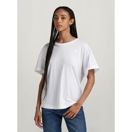G-Star Raw T-Shirt G-STAR "Rolled Up Sleeve Boyfriend Top", Damen, Gr. M, wei&szlig;, Obermaterial: 100% Baumwolle, Shirts T-Shirt