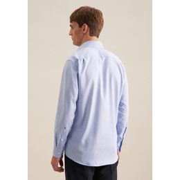 Seidensticker Herren Businesshemd "Schwarze Rose", blau, Gr. 38, Strukturmuster, unifarben, 100% Baumwolle, Hemden, X-Slim 1/1 Kentkragen Struktur
