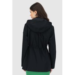 alife and kickin ALIFE & KICKIN Damen Parka "LeiaAKA", schwarz, Gr. S, unifarben, Web, Obermaterial: 100% Polyester, Jacken, mit Kapuze, aufgesetzten Taschen und Band