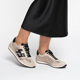 Ara Damen Sneaker "PORTOFINO", Gr. 36, beige, Glattleder, Veloursleder, Schuhe, Freizeitschuh, Halbschuh, Schn&uuml;rschuh in Bequemweite G 1/2 (= weit)